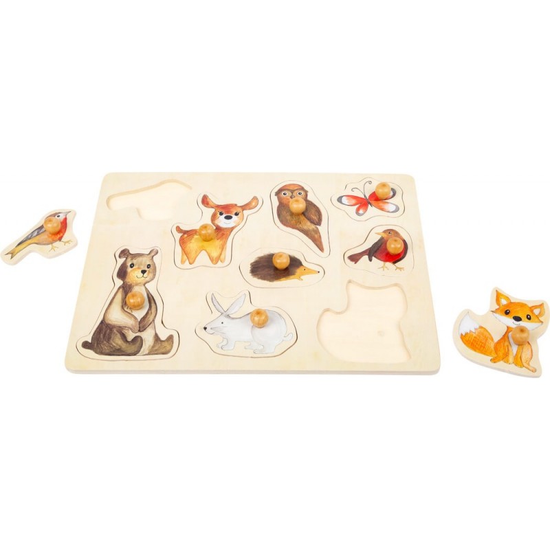 Puzzle Montessori pour Enfant - Jouet en Bois Animaux de la Forêt