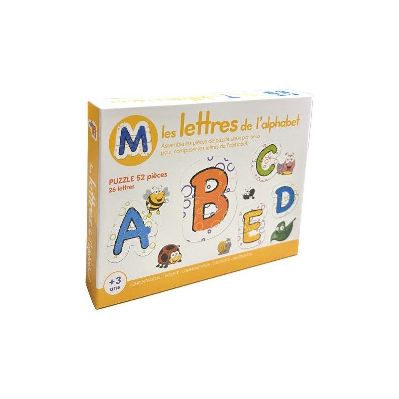 Puzzle éducatif Montessori - Apprendre les lettres de l'alphabet