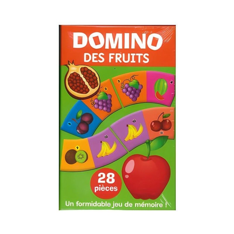 Domino Montessori Fruit - Jeu de mémoire