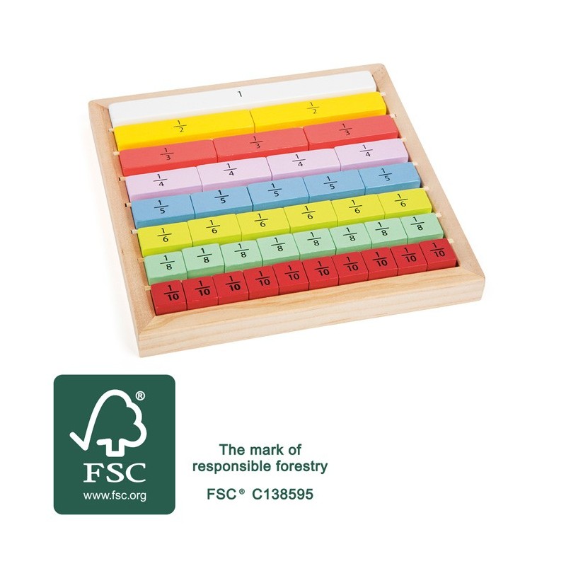 Matériel Montessori Fractions - Apprentissage Ludique pour Enfant